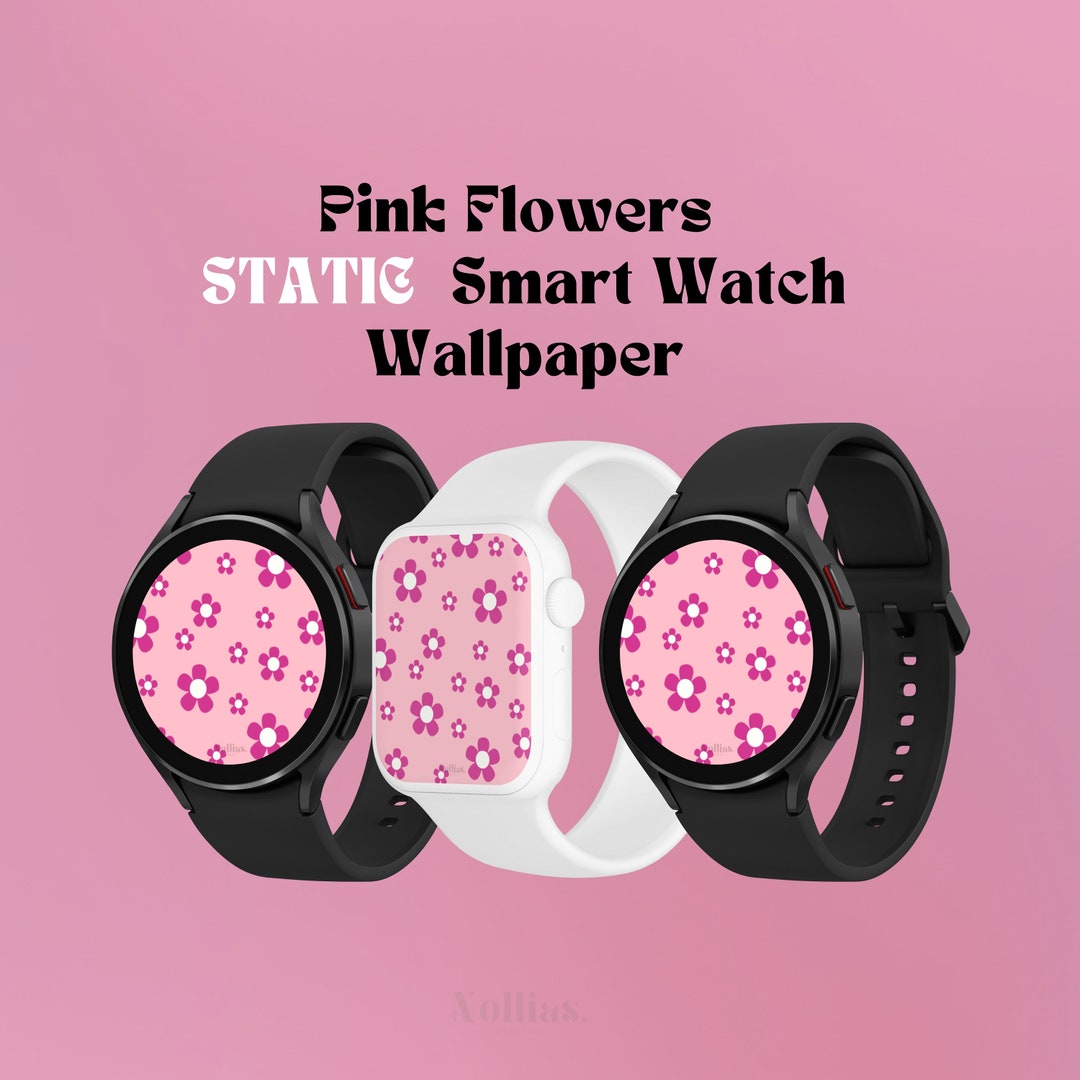 Pink Flowers Smart Watch Wallpaper Instant Digital Download Cute Girly ...