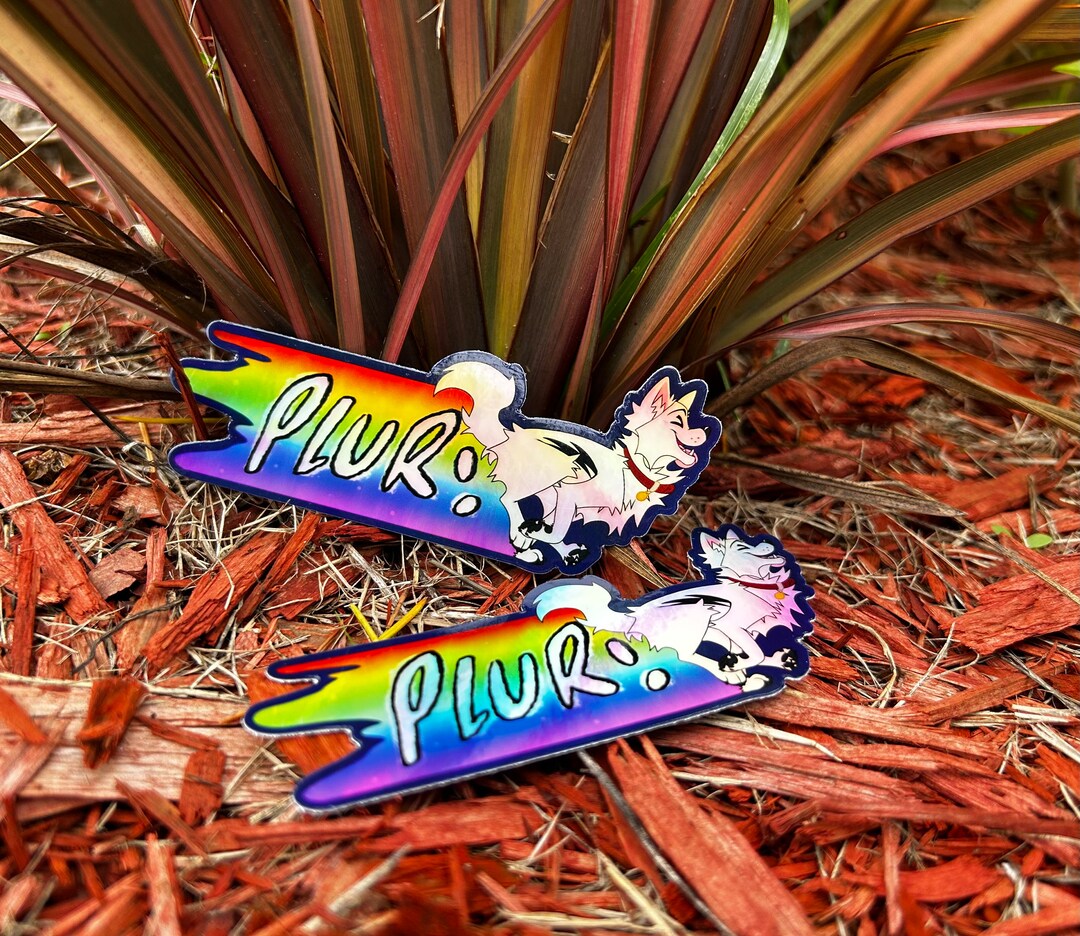 Scene Furry 2000’s “PLUR” Sticker - Etsy