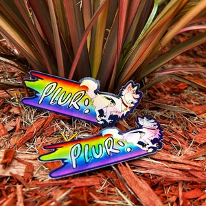 Scene Furry 2000’s “PLUR” Sticker - Etsy
