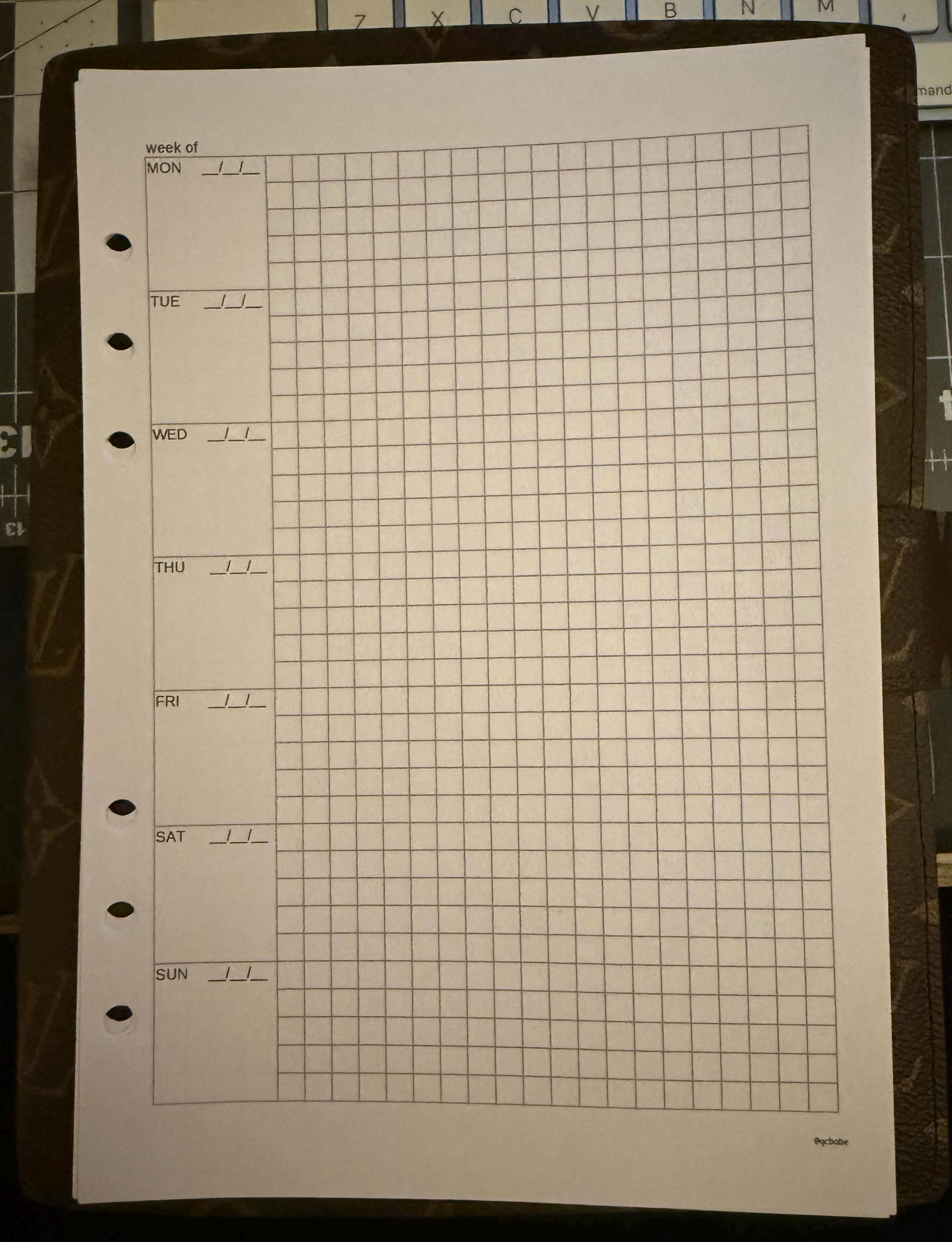 A5 Printable Week on One Page Printable - Etsy