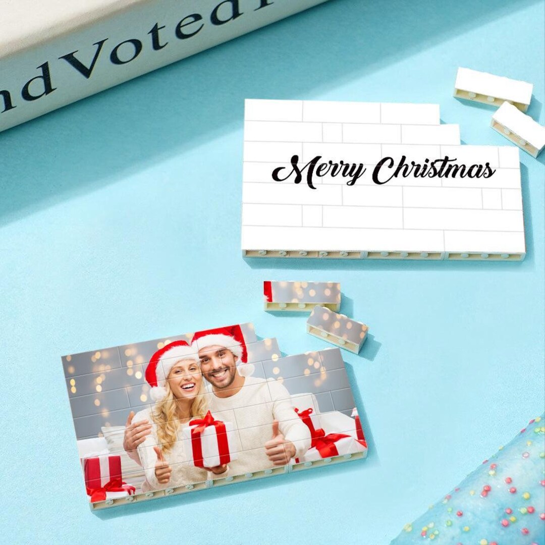 Personalized Building Block Puzzle Custom Photo & Text Brick - Etsy
