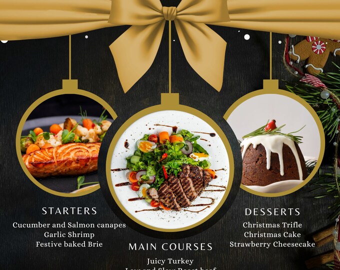 30 Christmas Menu for Families, Instant Download, Printable, Delicious ...