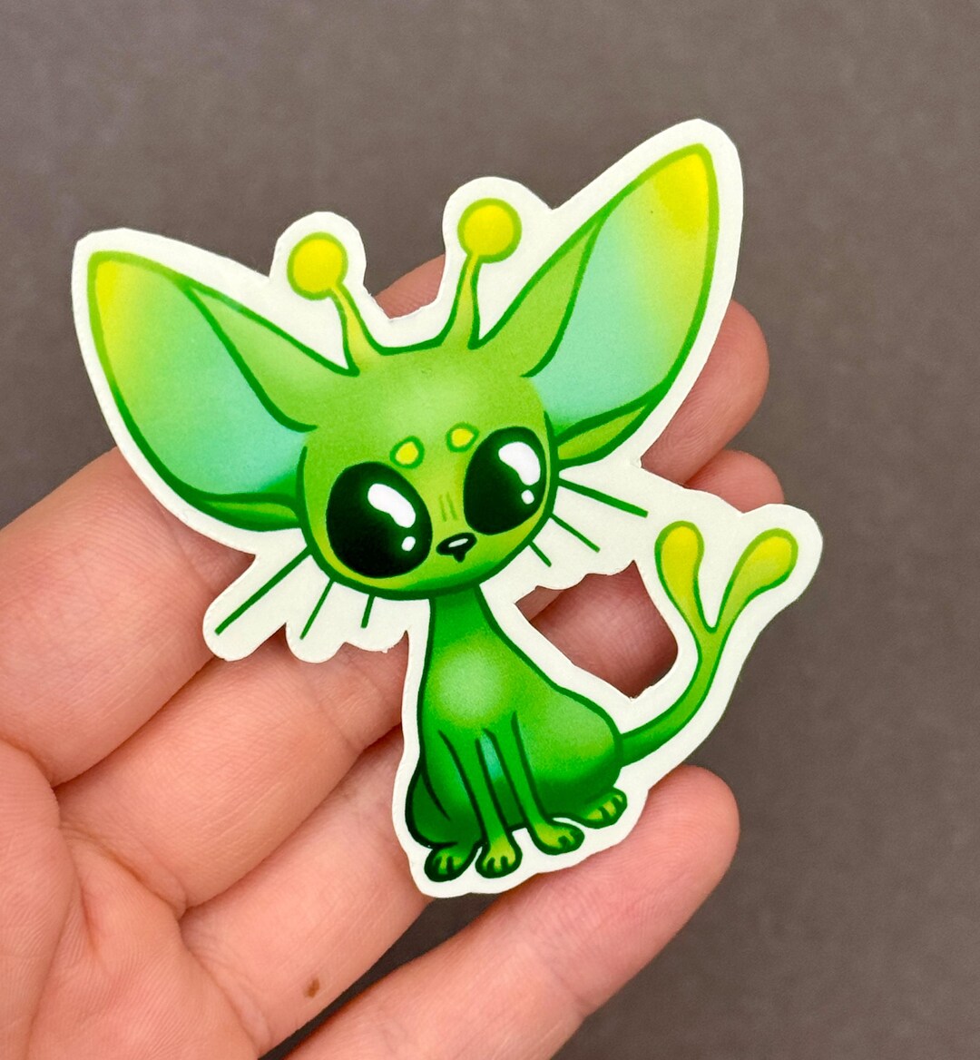 Alien Kitty - Sticker - Etsy