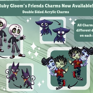 Ruby Gloom Characters - Acrylic Keychain / Charms - Etsy