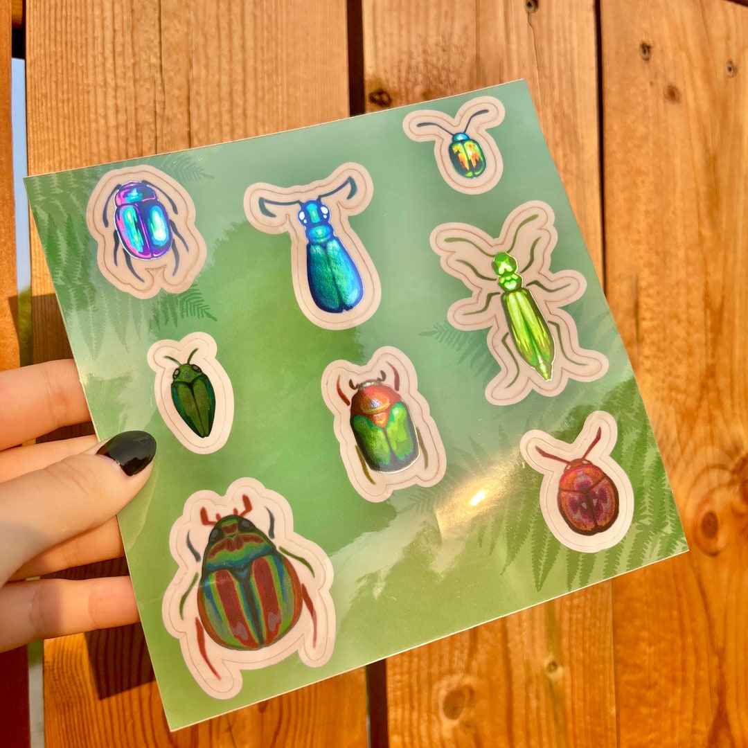 Shiny Beetles Mirror Finish Sticker Sheet - Etsy