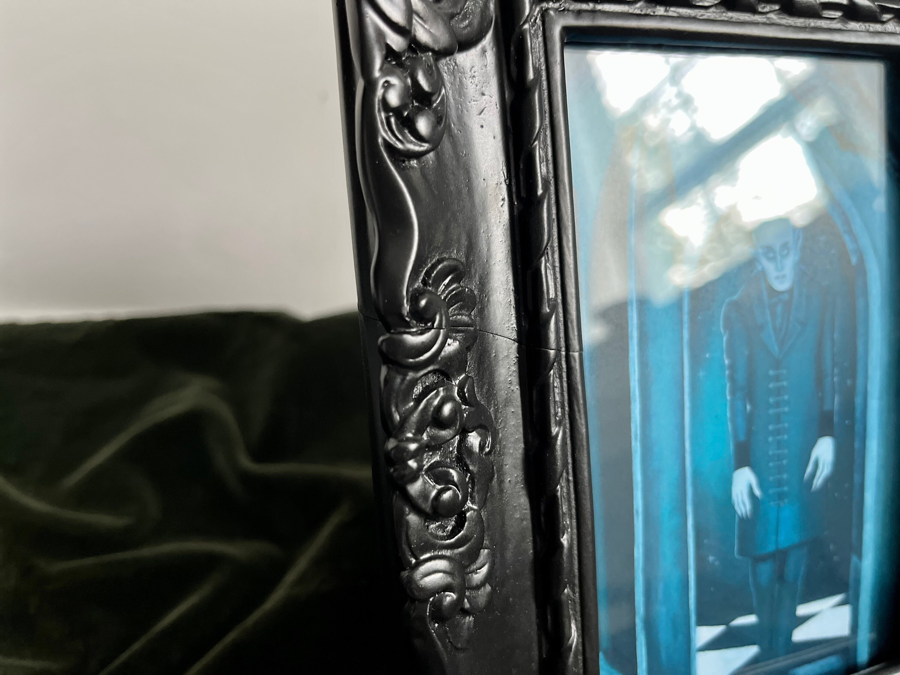 Hand Painted Nosferatu Art Print Goth Dark Academia Framed Wall Art ...