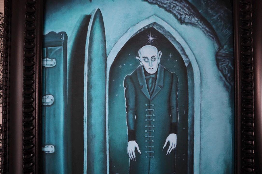 Nosferatu Art Print | Starry Gothic Vampire Decor | 1920s Film-inspired ...