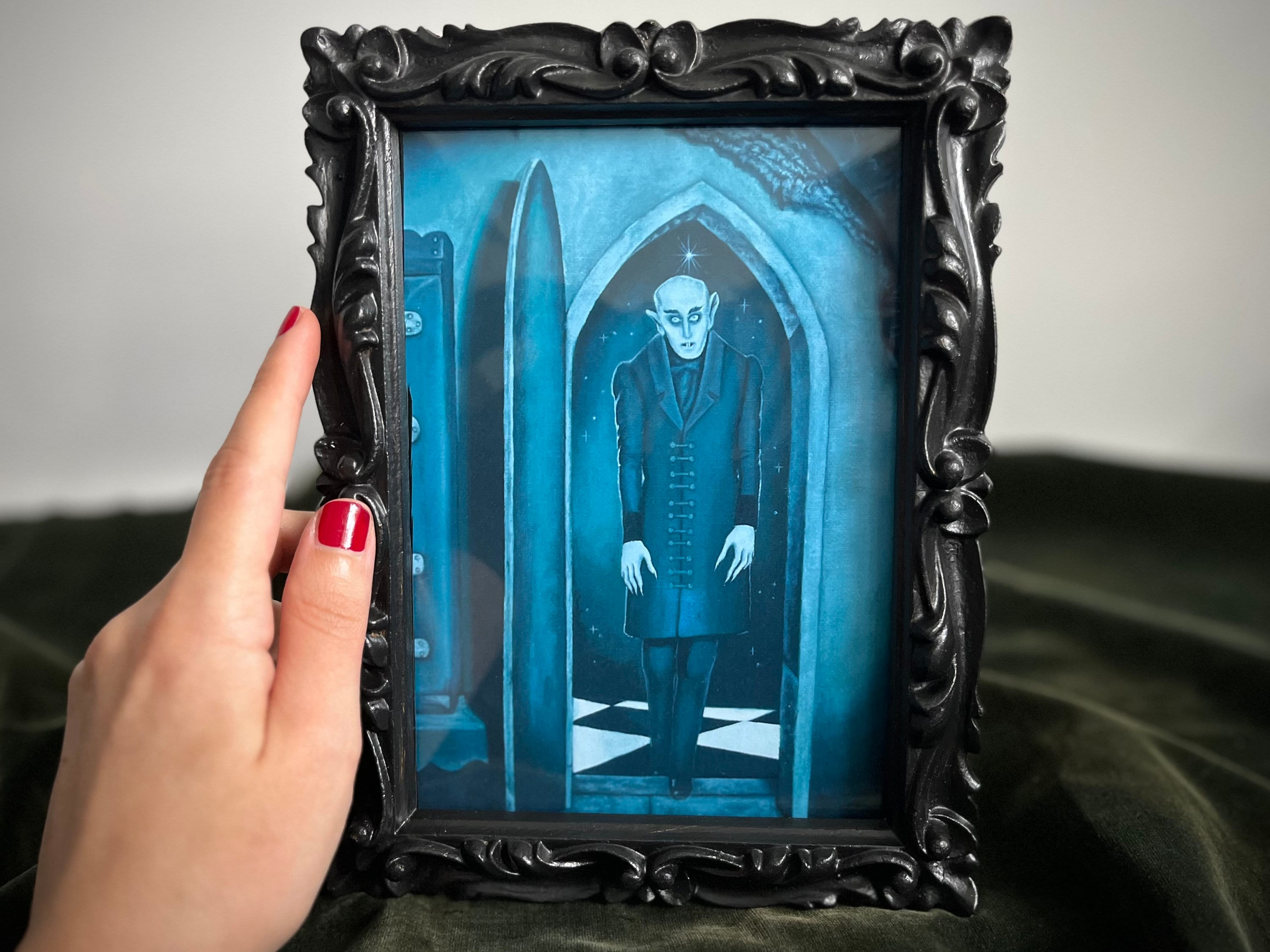 Nosferatu Original Vampire Art Print Framed Oil Painting - Etsy