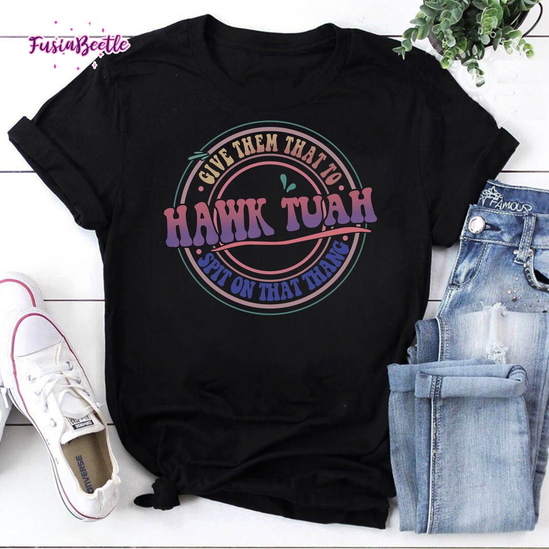 Hawk Tuah Retro Vintage T-shirt, Spit on That Thang Shirt, Funny Meme ...