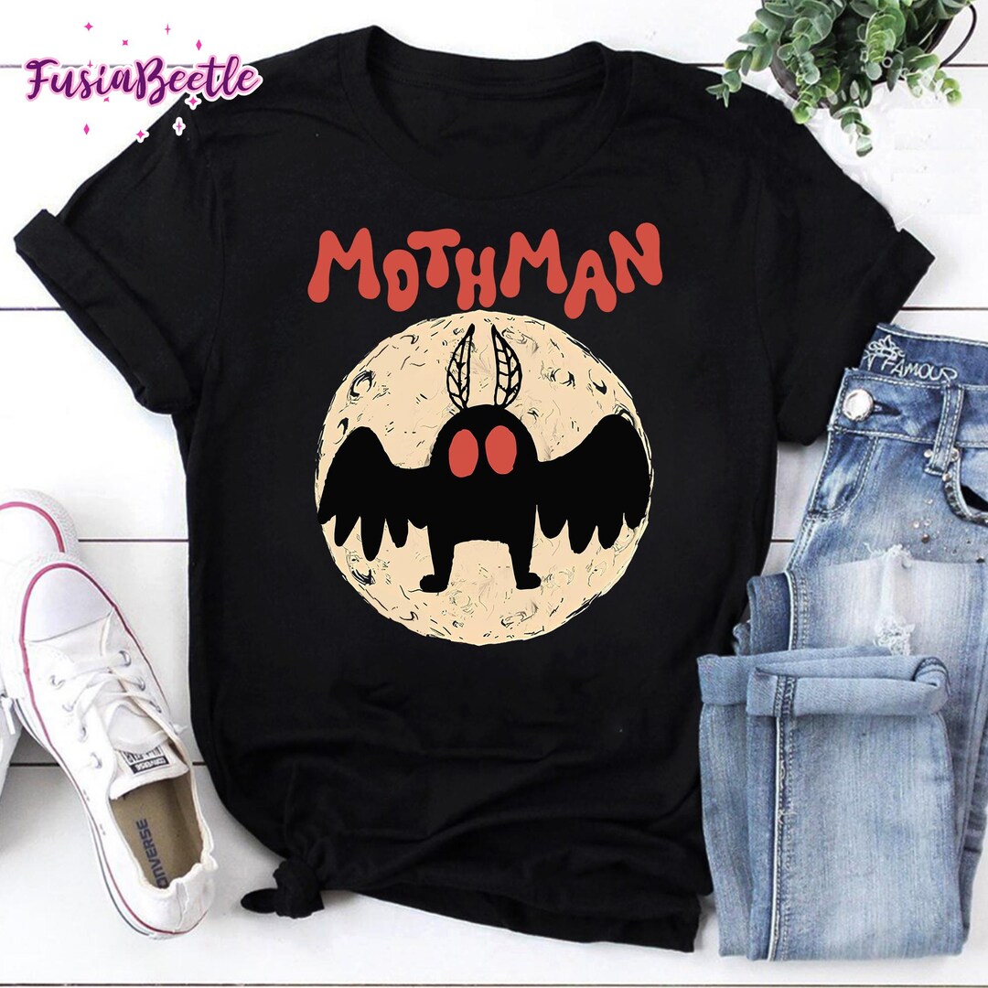 Mothman Retro Shirt, Mothman Vintage Shirt, Cryptid Tshirt, Funny ...
