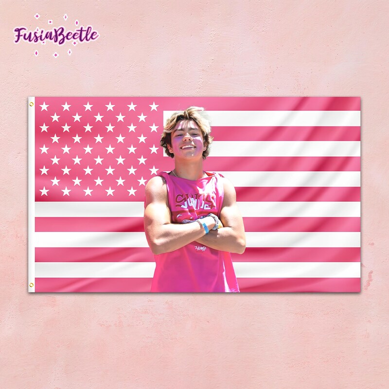 Pink Flag With Malachi Barton on It - Etsy