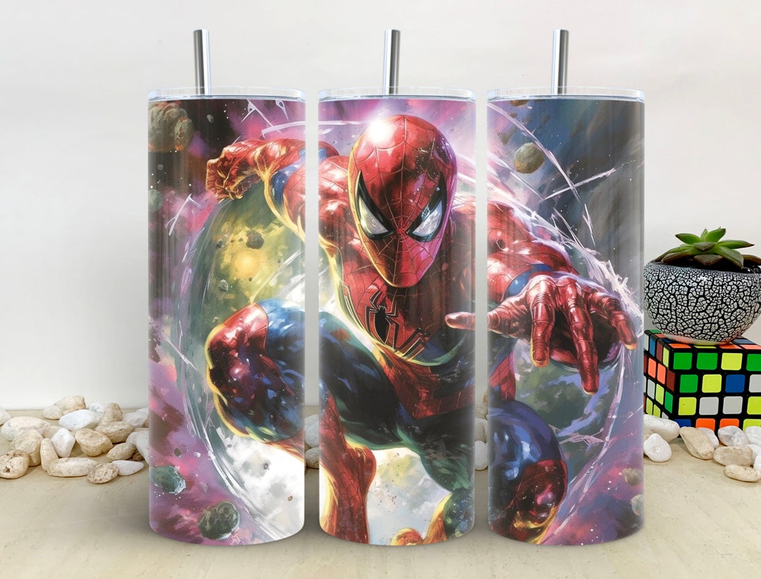 Spider Man Sublimation 20oz Skinny Tumbler, 20oz Spider Man Sublimation ...