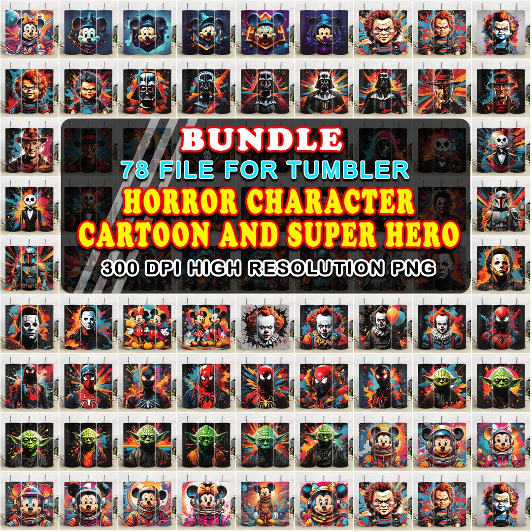 Bundle 78 File for Horror Character, Cartoon and Super Hero Design ...