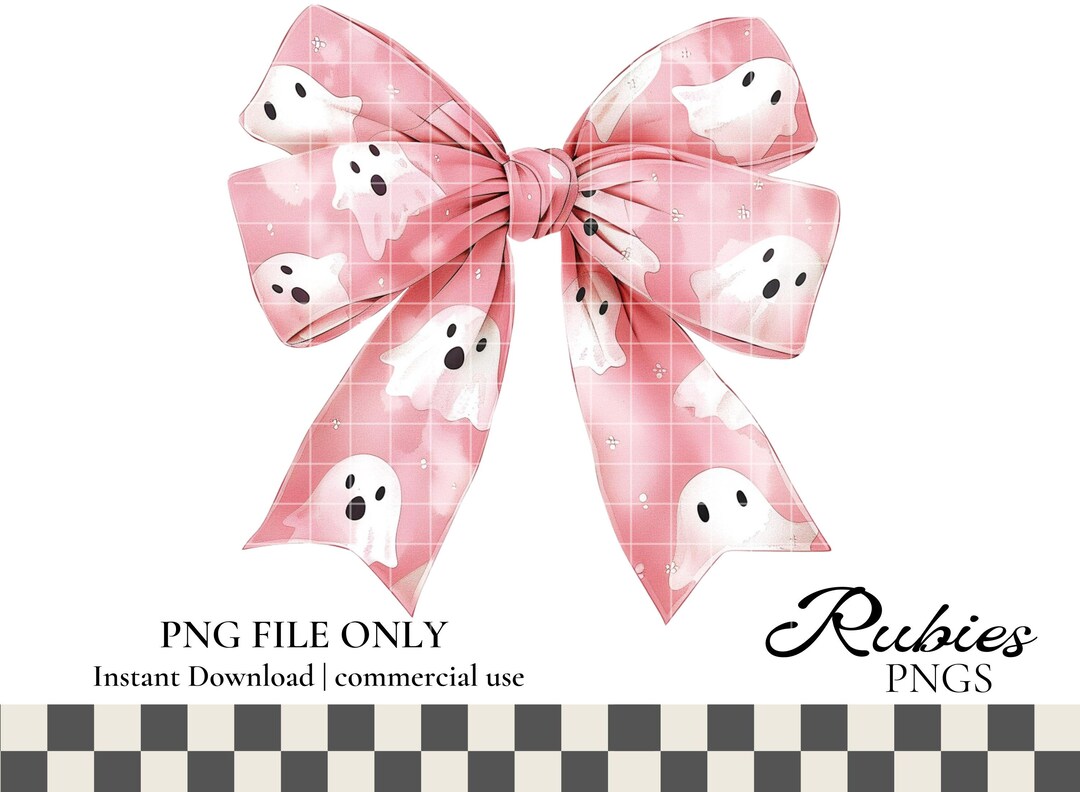 Pink Halloween Coquette Bows PNG Spooky Ghosts Aesthetic Coquette ...