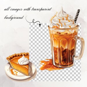 Pumpkin Spice Watercolor Clipart Bundle, Autumnal Graphics (PNG) - Etsy