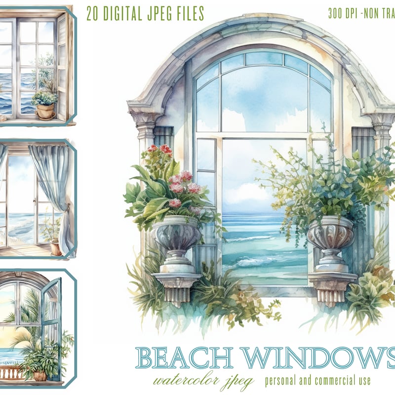 Beach Windows - Etsy