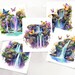 Magical Waterfall Fairy Fantasy Clipart Watercolor Landscape Digital ...
