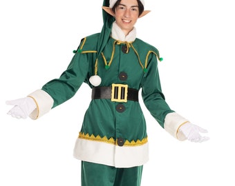 Green Elf Boy Costume Set Handmade Christmas Suit for a Professional ...