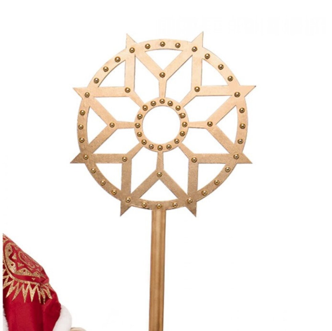 Gold Star Saint Nicholas Stick Handmade Accessory for a - Etsy