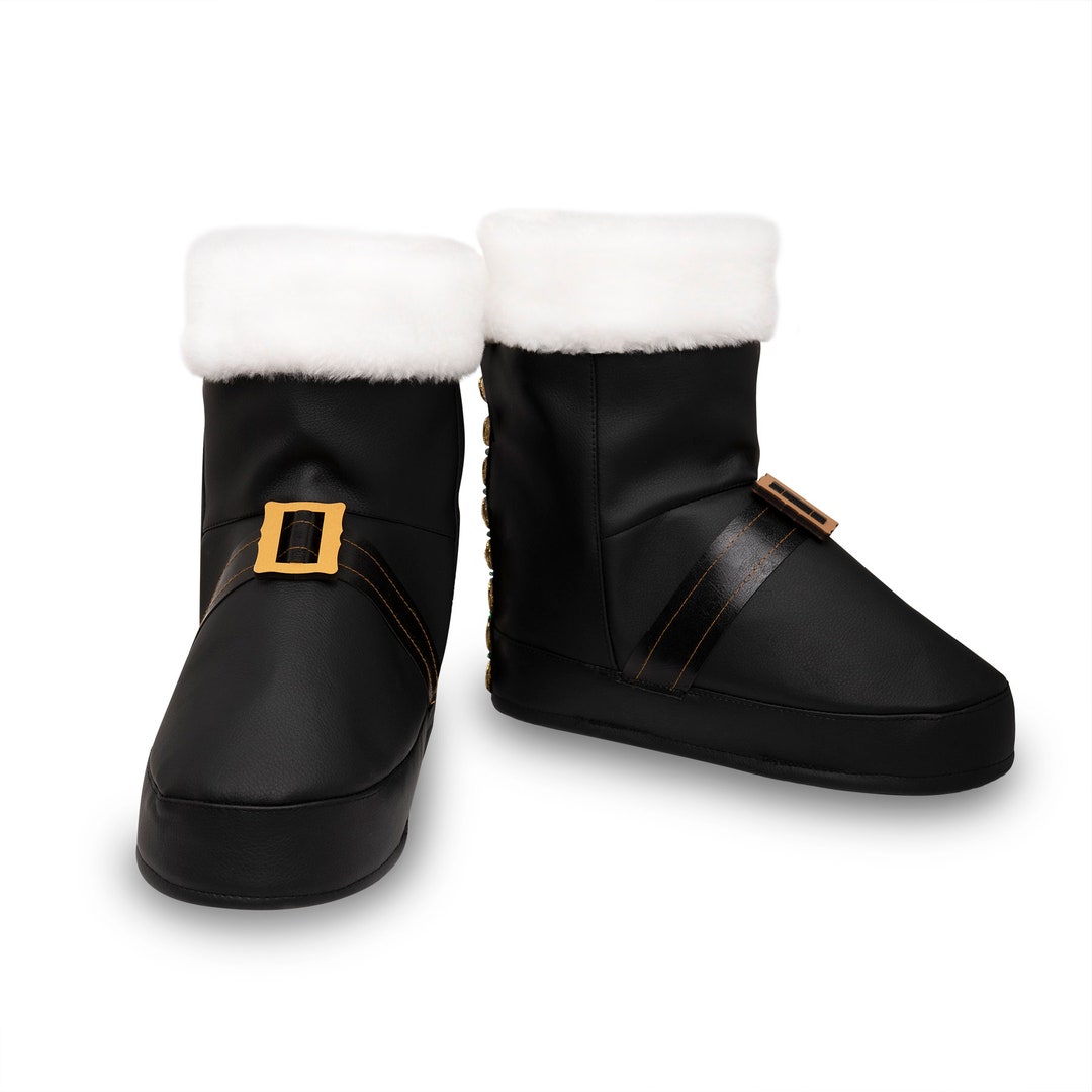 Mrs Claus Shoe Covers Black Color Handmade Accessory for a Professional ...