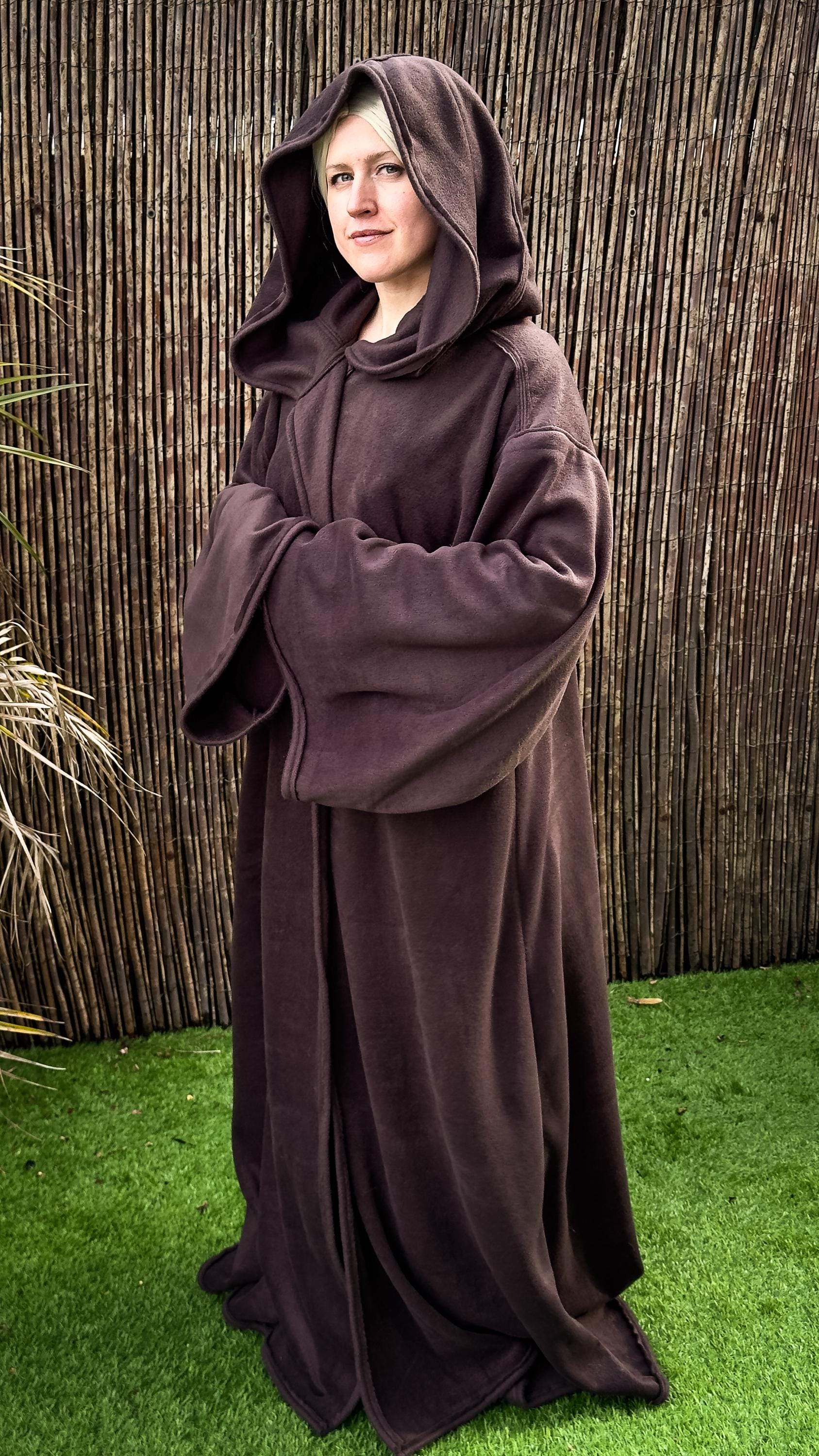 Unisex Fleece Hooded Robe: Medieval Jedi Cosplay Gown - Etsy