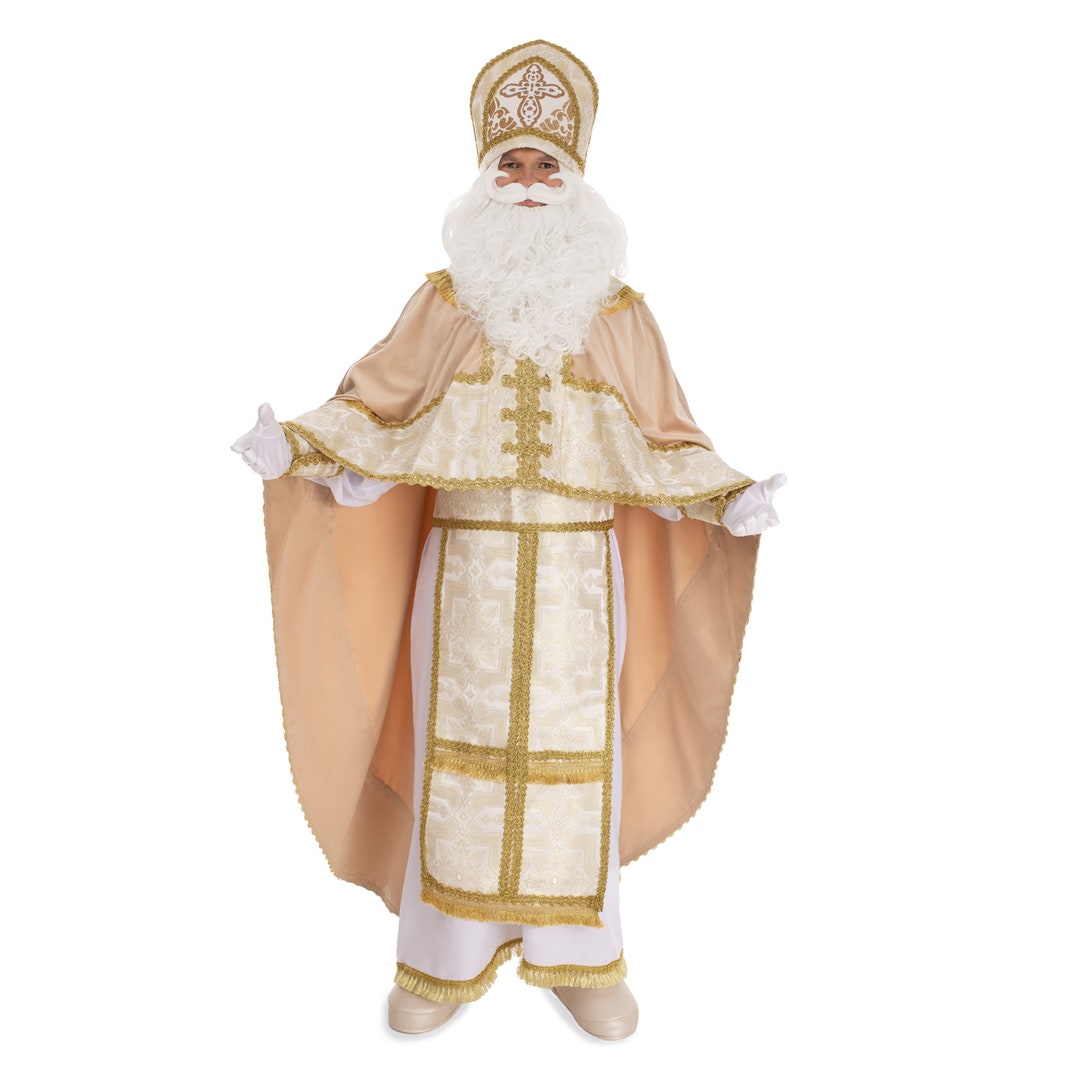 Catholic Pope Gold Robe High-quality Handmade Sinterklaas Costume Set ...