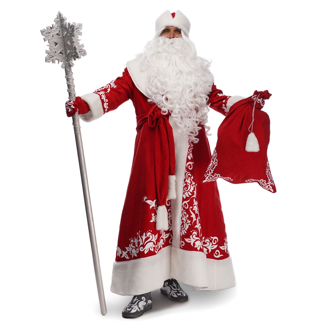 Magic Red Santa Claus M-L Handmade High-quality Christmas Costume Set ...