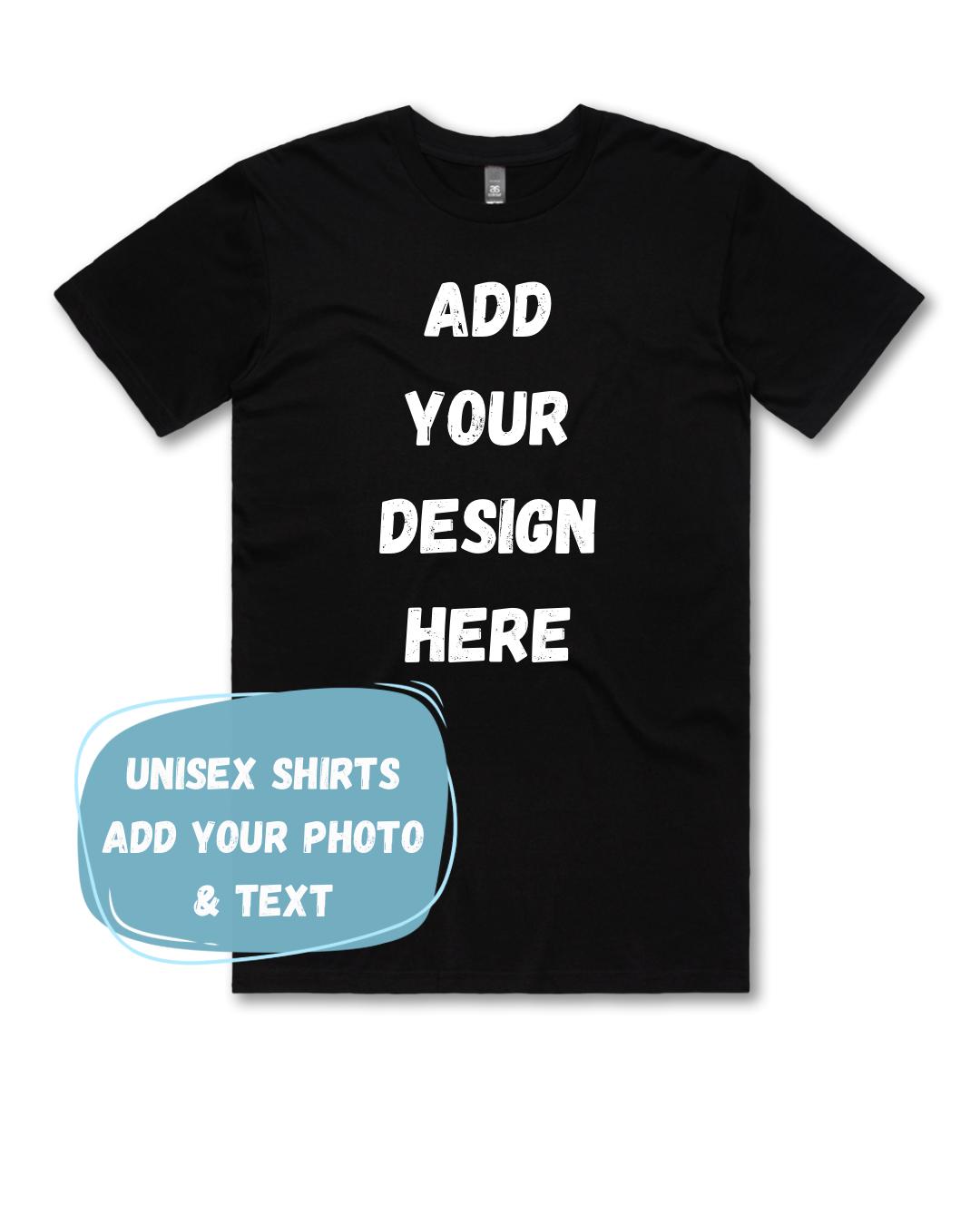 Custom Black T-shirt Design Your Own Shirt Unisex Black T-shirts - Etsy