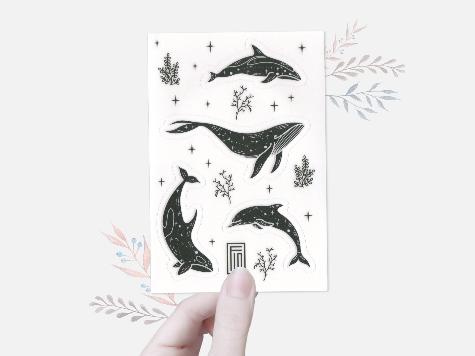 Transparent Cosmic Whales Clear Oceanic Sticker Whale | Etsy