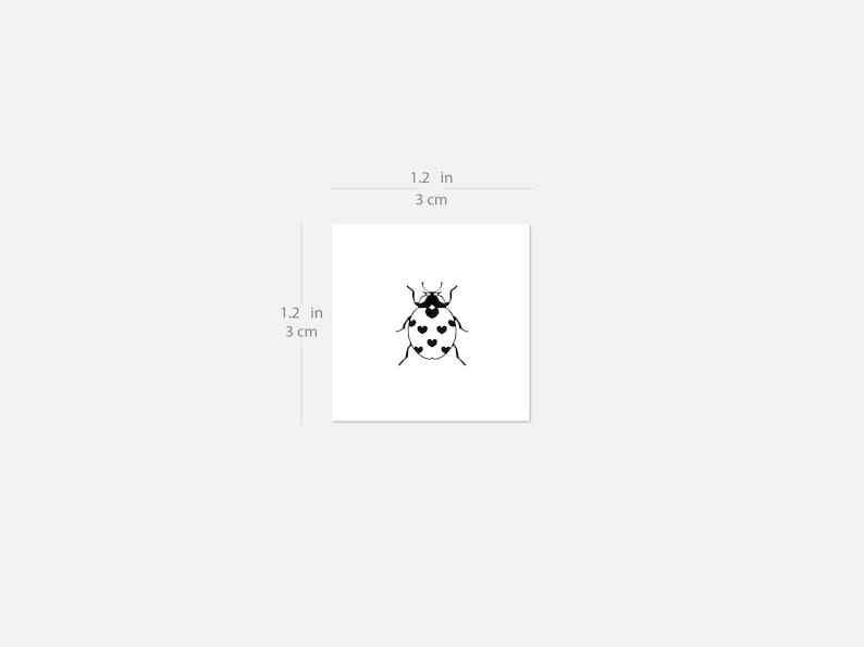 Tiny Temporary Tattoo Black Ladybird - Etsy