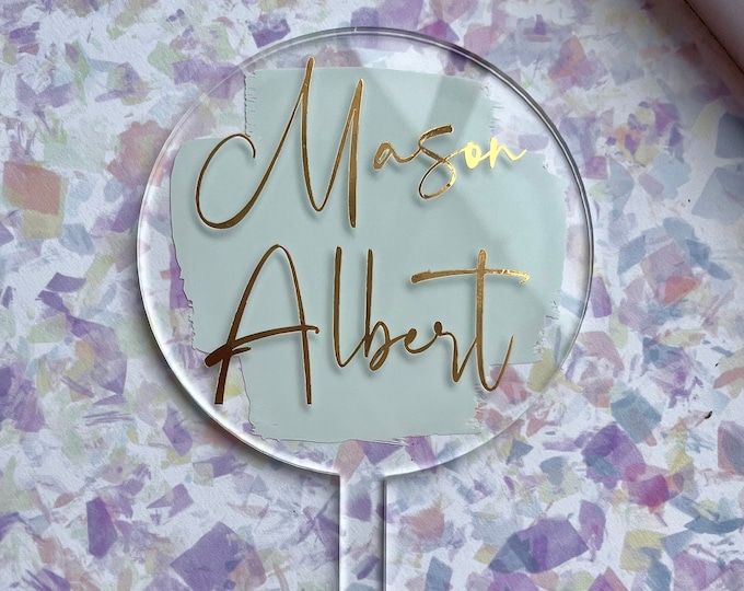 Cake Topper - Acrylic Script Font - Custom - Etsy
