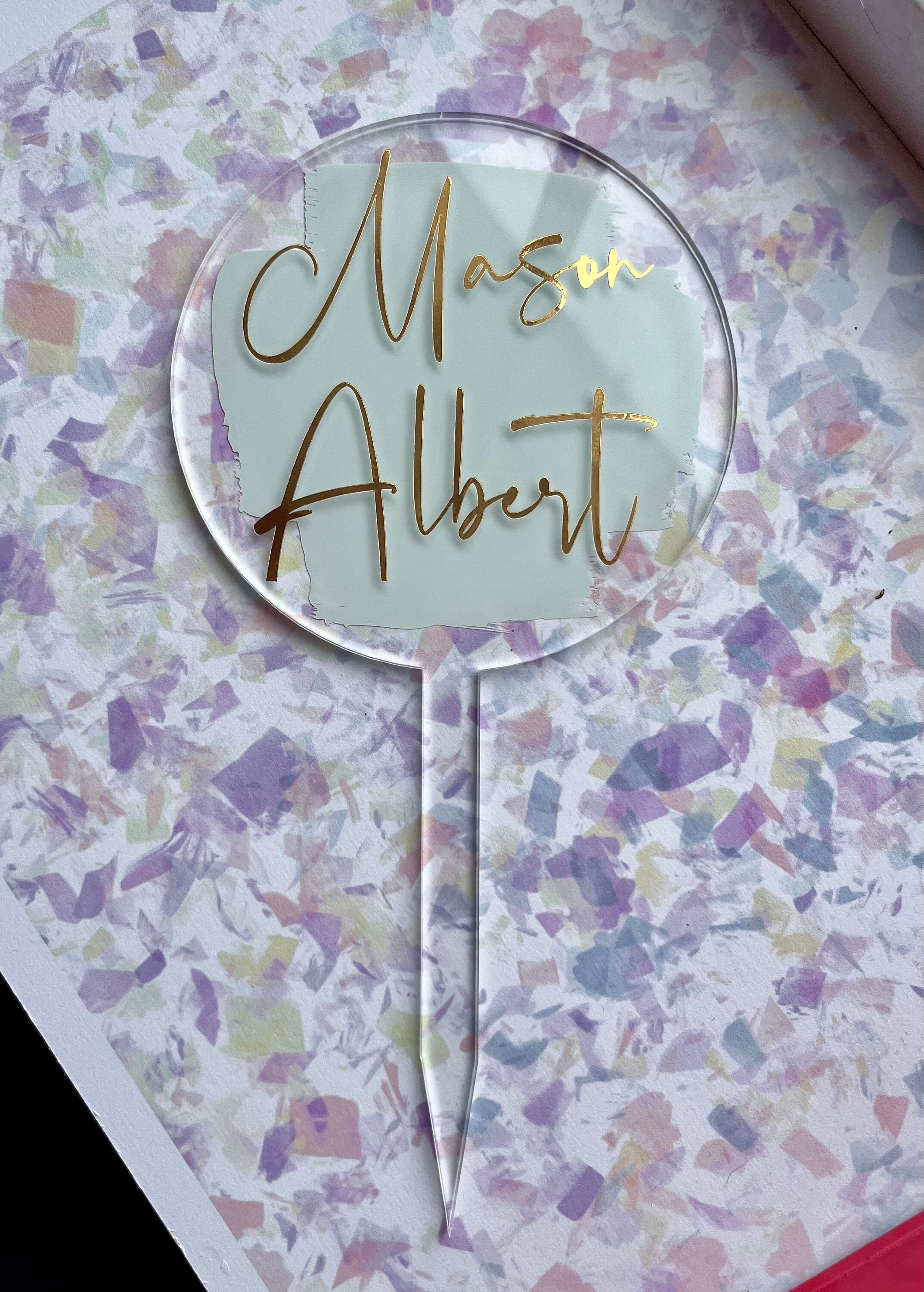 Cake Topper Acrylic Script Font Custom - Etsy Australia