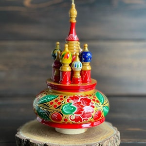 Enchanting Russian Music Box: St Basil's Cathedral, Hand-painted Folk ...