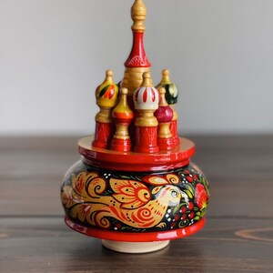 Enchanting Russian Music Box: St Basil's Cathedral, Hand-painted Folk ...