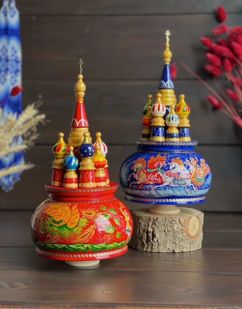 St. Basils Cathedral Russian Music Box 11.8 Music - Etsy UK