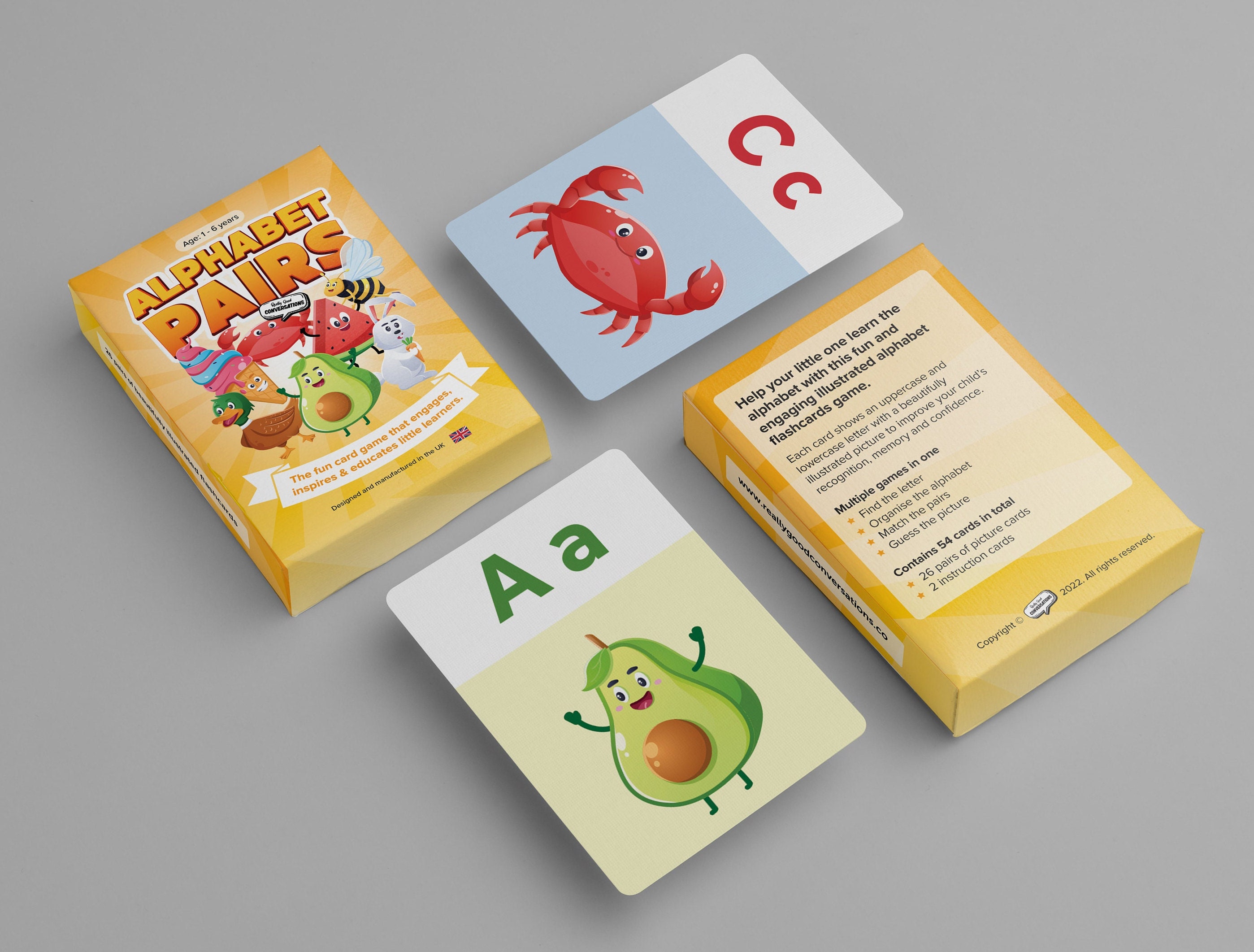 Alphabet Pairs Game for Little Learners Cute, Friendly, Original ...