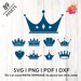 Crown SVG Bundle: King, Queen, Princess Tiara Designs (digital Download ...