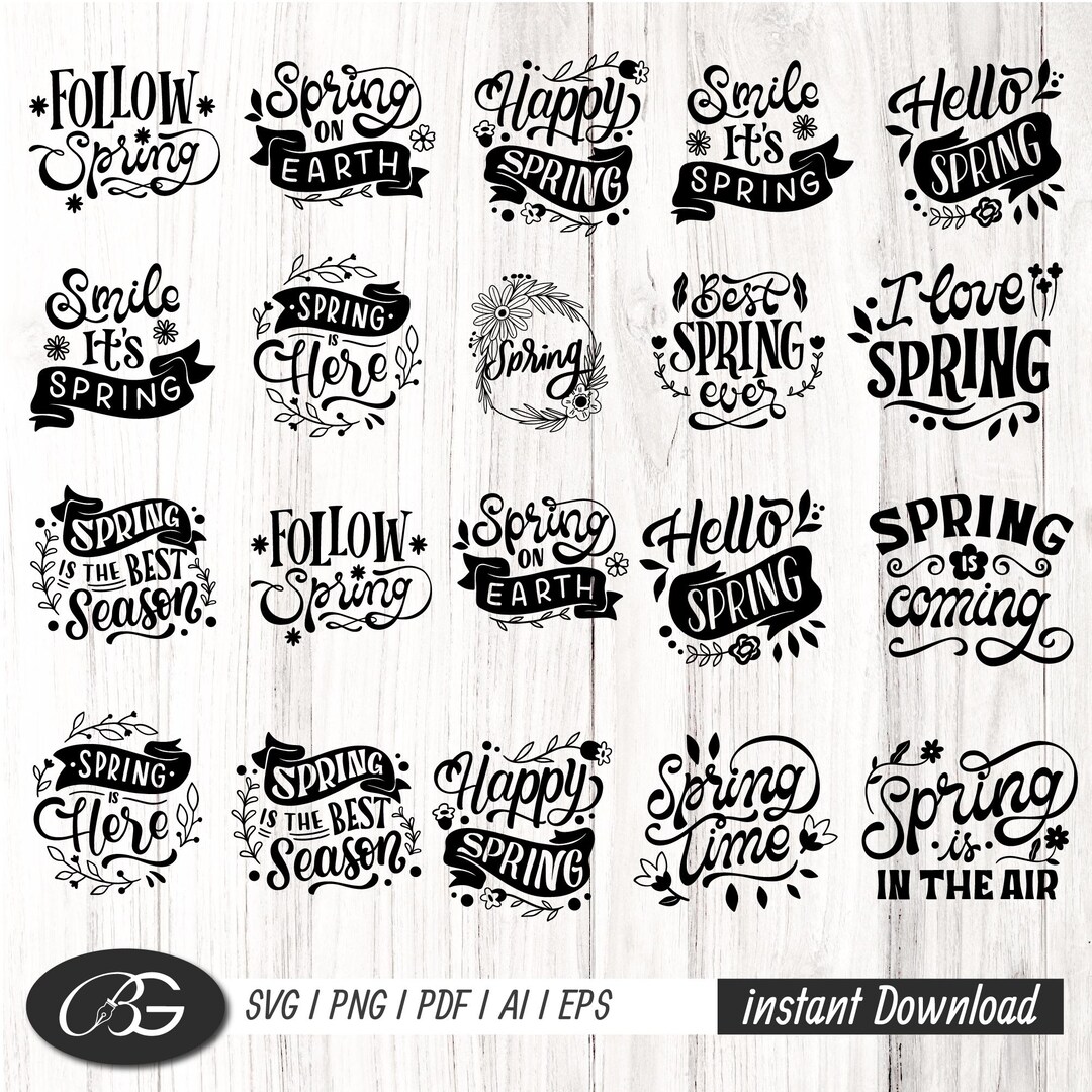 Spring SVG Bundle: Floral Designs (digital Download) - Etsy