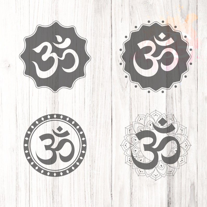 Aum Mandala SVG Bundle: Om Symbol Cut Files for Cricut, Silhouette ...