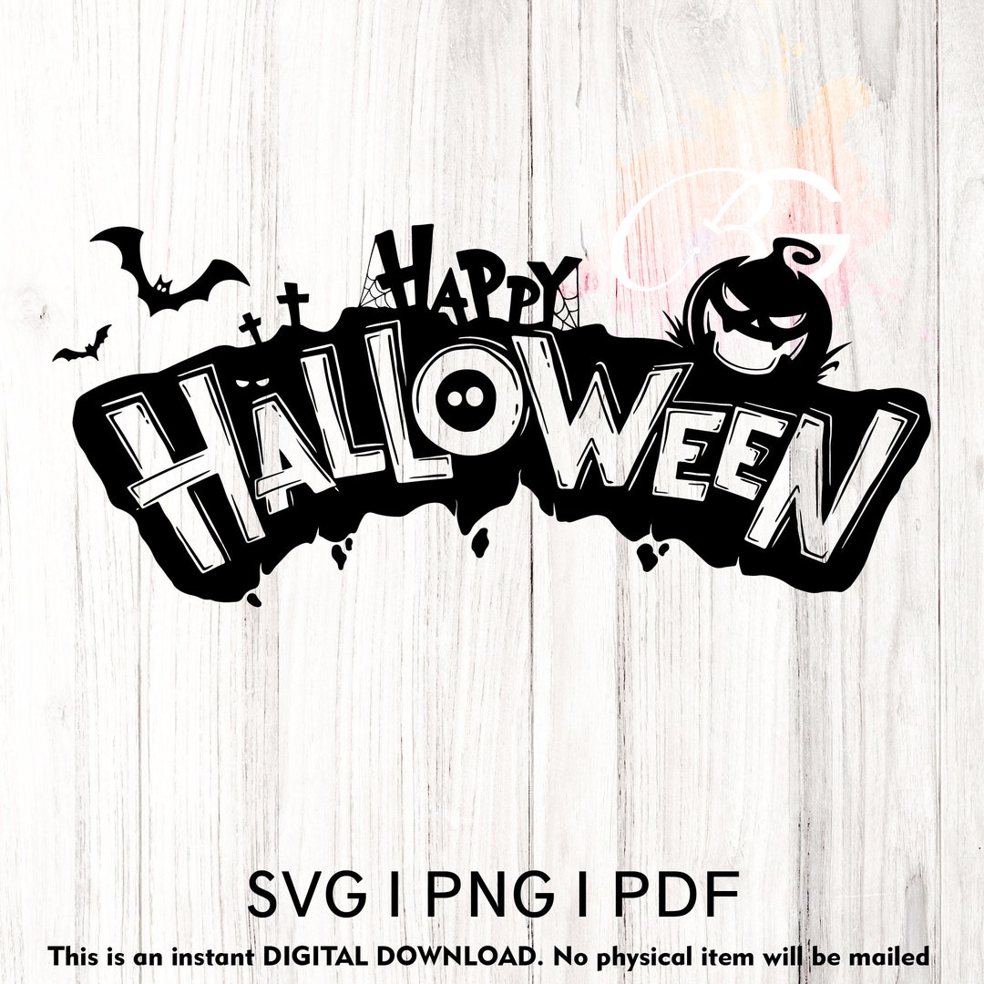 3 Happy Halloween PNG Halloween SVG Fall Svg Autumn Svg - Etsy