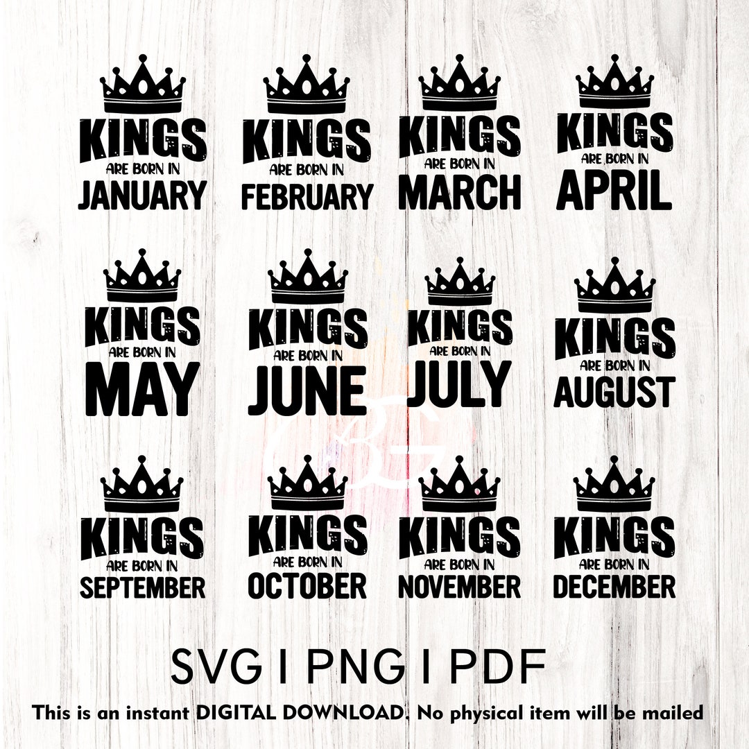 Birthday Bundle Png,kings Are Born SVG Set of 12, Afro Svg, Dope Svg ...