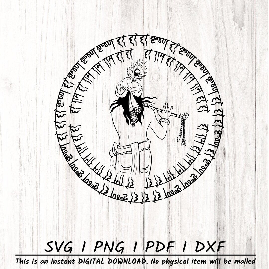 Krishna SVG: Indian God Cut File, T-shirt Design (digital Download) - Etsy