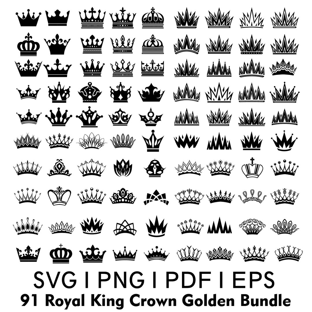 Royal Crown SVG File: King, Queen, Princess Tiara (cut File) - Etsy