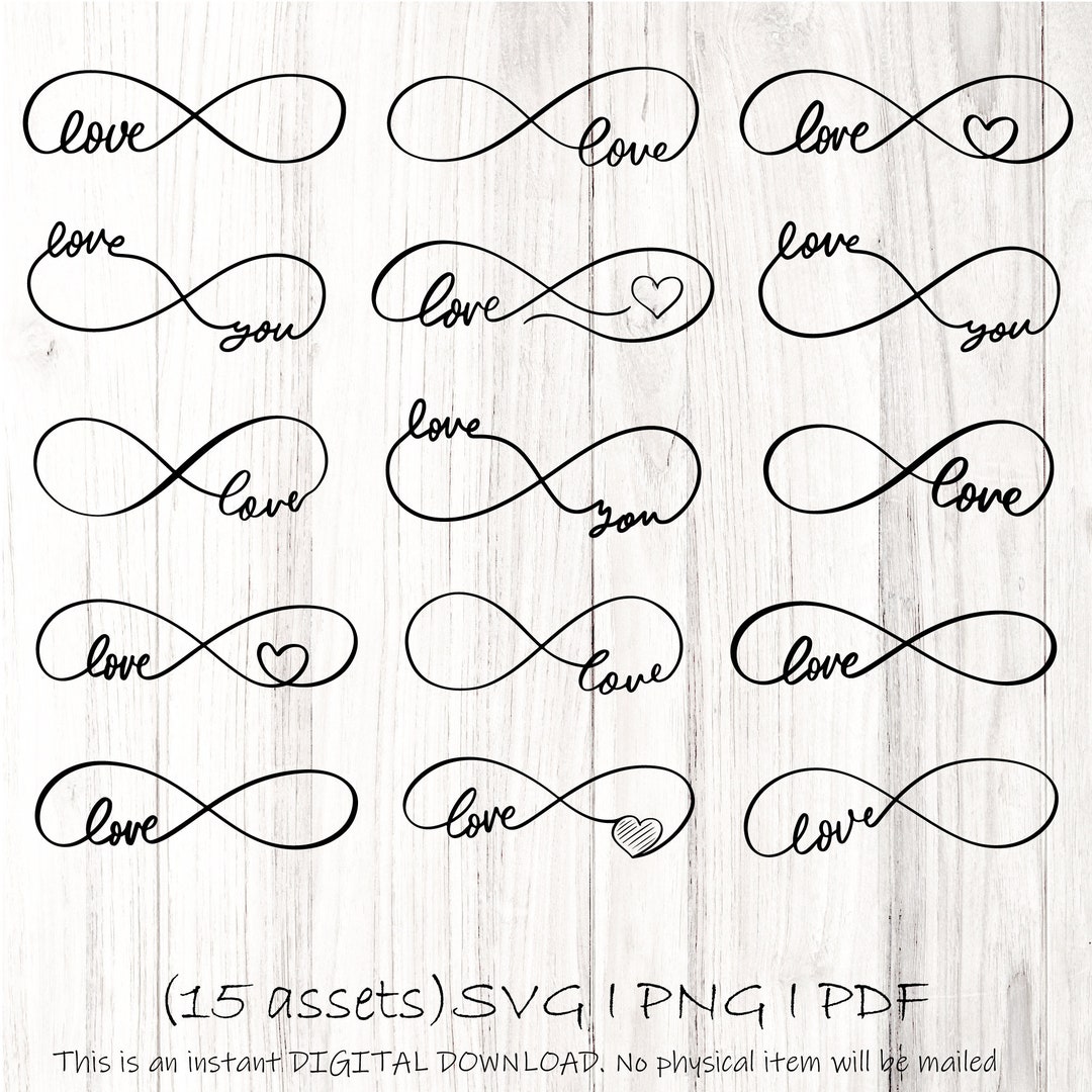 Infinity LOVE SVG, Infinity Svg Bundle, Valentine Svg, Heart Svg ...