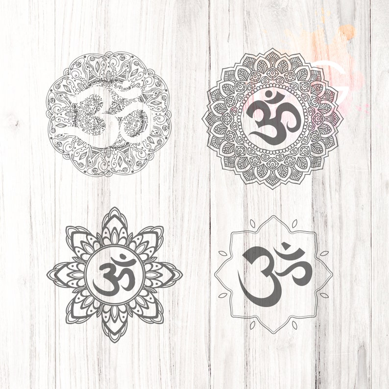 Aum Mandala SVG Bundle: Om Symbol Cut Files for Cricut, Silhouette ...