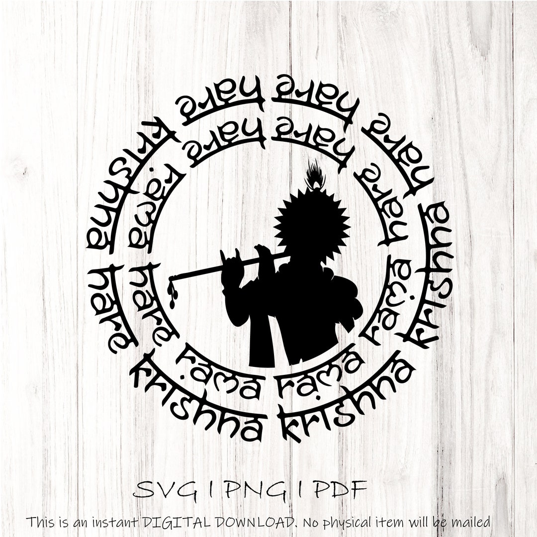 Krishna SVG: Indian God Cut File for Cricut, Silhouette (digital ...