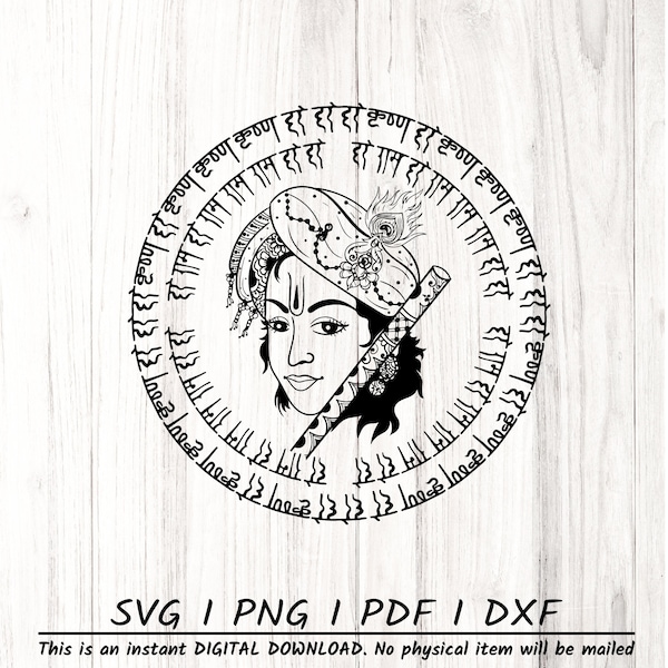 Krishna Laser Cut File - Etsy