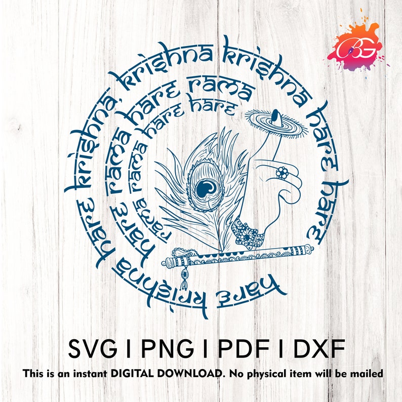 Indian Worship Lord Krishna Cut File Stickers Laser Cut - Etsy