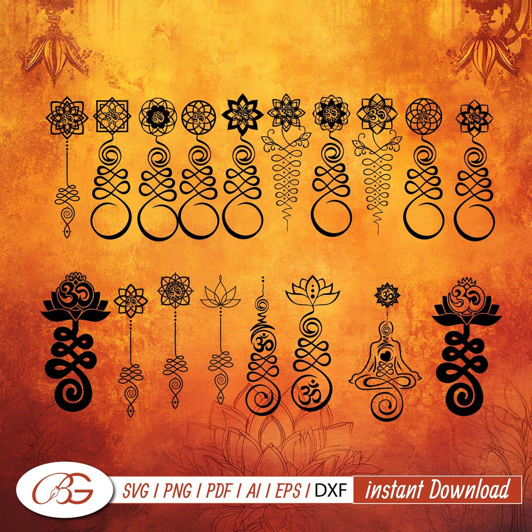 18 Unalome Buddhist Symbol Bundle, Breathe Png, Eps, AI, Pdf, Breathe Svg, Life’s Path Toward ...