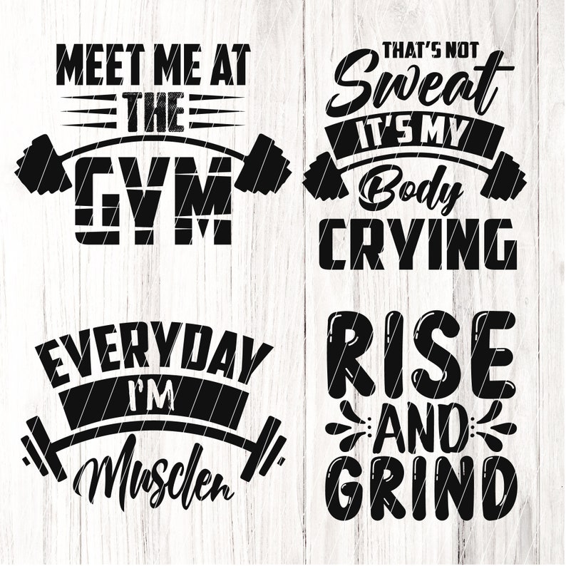 24 Workout SVG Bundle Gym SVG Bundle Fitness SVG Exercise - Etsy